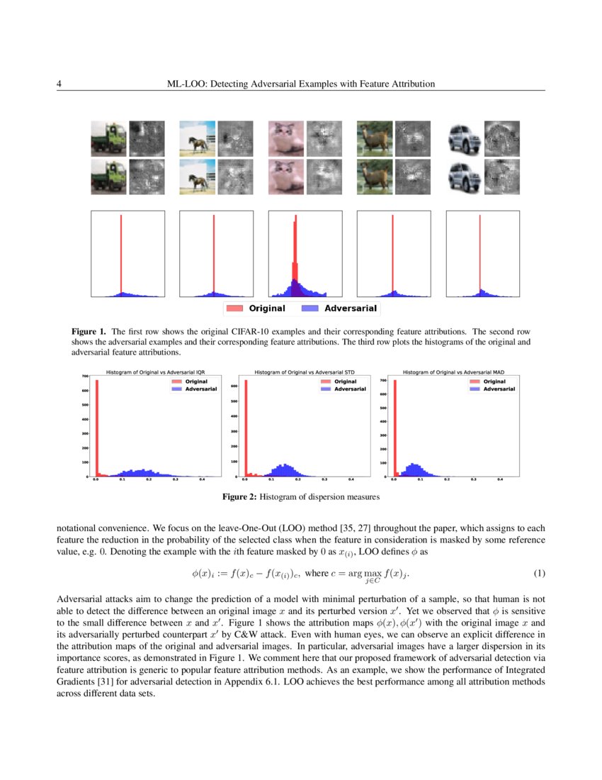 Ml Loo Detecting Adversarial Examples With Feature Attribution Deepai