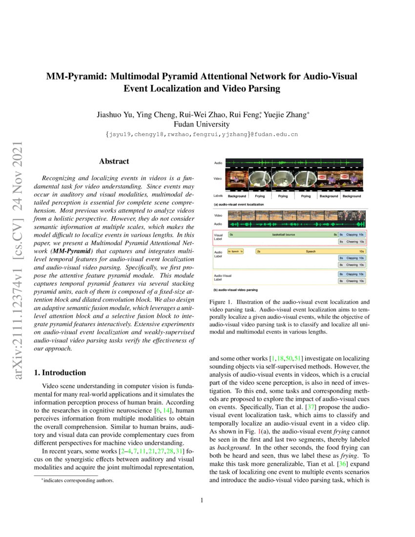 MM-Pyramid: Multimodal Pyramid Attentional Network for Audio-Visual Event Localization and Video ...