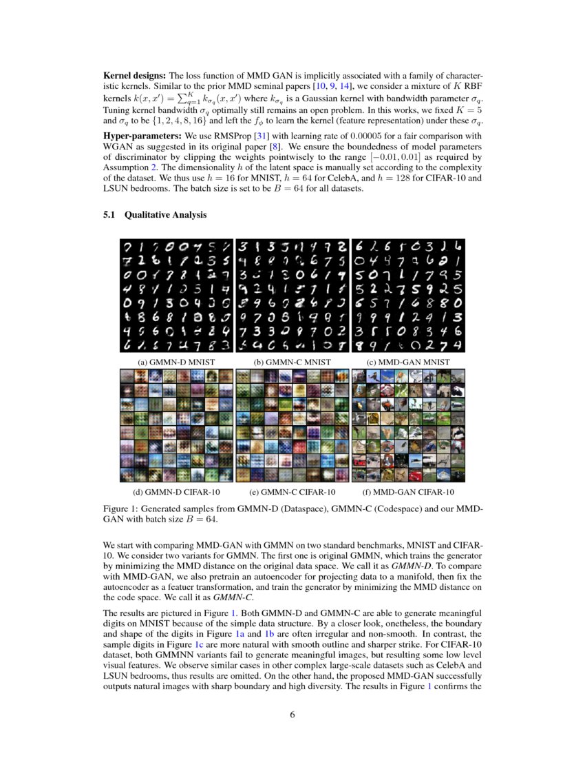 MMD GAN: Towards Deeper Understanding of Moment Matching Network | DeepAI
