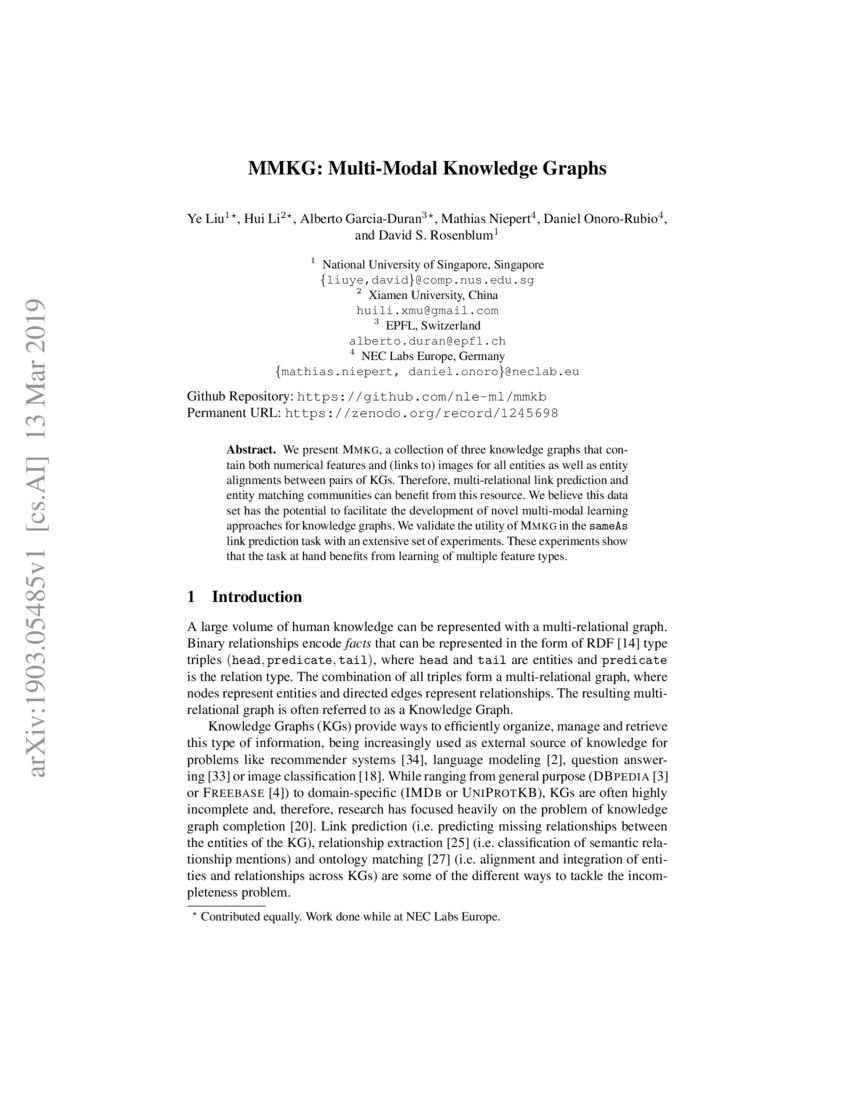 MMKG: Multi-Modal Knowledge Graphs | DeepAI