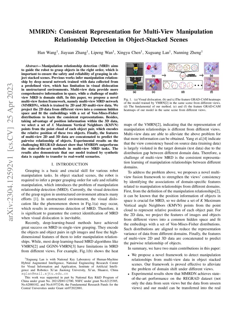 Mmrdn Consistent Representation For Multi View Manipulation Relationship Detection In Object