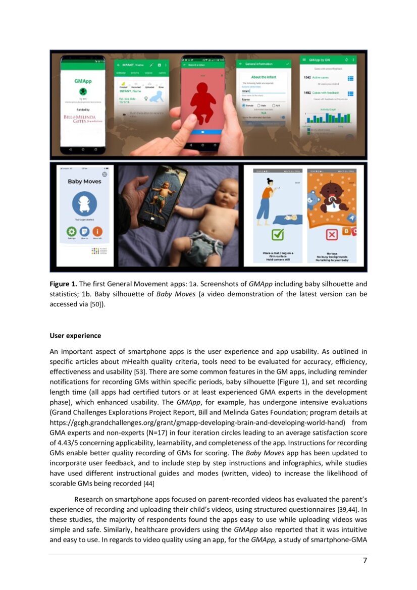 Mobile solutions for clinical surveillance and evaluation in infancy ...