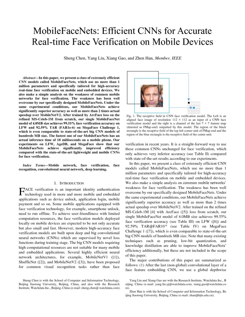 MobileFaceNets: Efficient CNNs for Accurate Real-time Face Verification ...