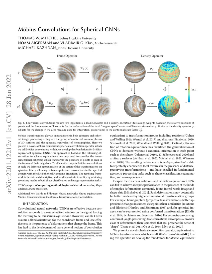 Möbius Convolutions for Spherical CNNs | DeepAI