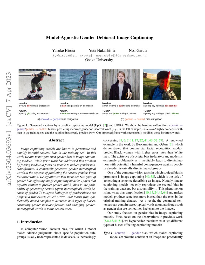 Model-Agnostic Gender Debiased Image Captioning | DeepAI