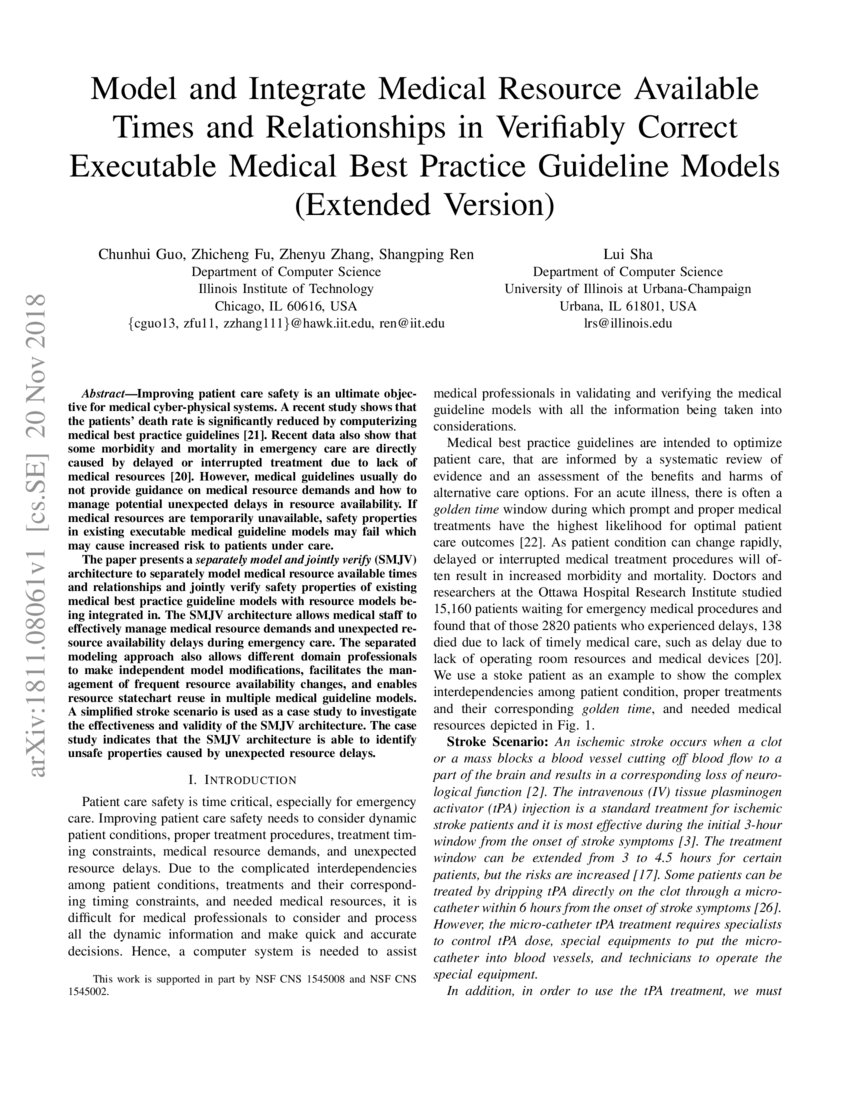 Model and Integrate Medical Resource Available Times and Relationships ...