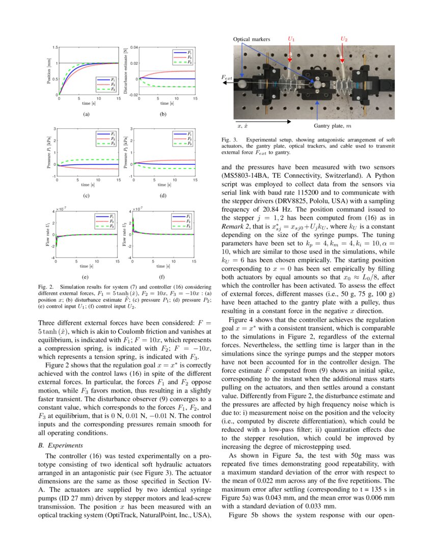 Model Based Position Control Of Soft Hydraulic Actuators Deepai