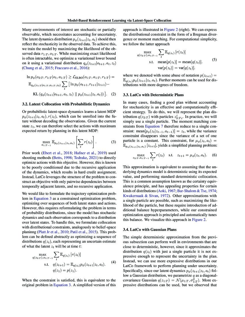 Model Based Reinforcement Learning Via Latent Space Collocation Deepai
