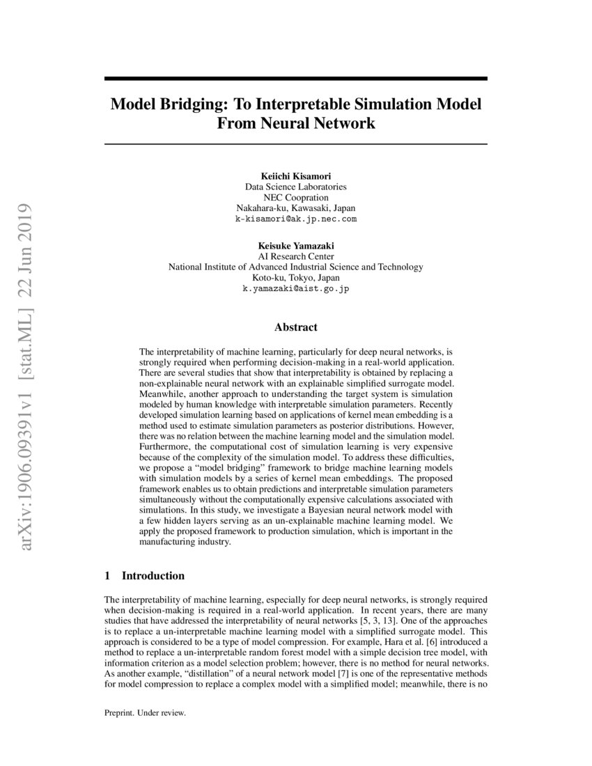Model Bridging: To Interpretable Simulation Model From Neural Network | DeepAI