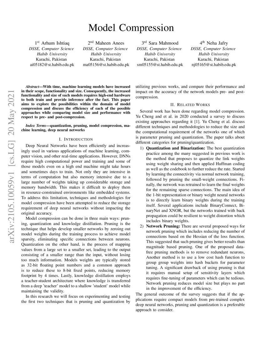 Model Compression | DeepAI