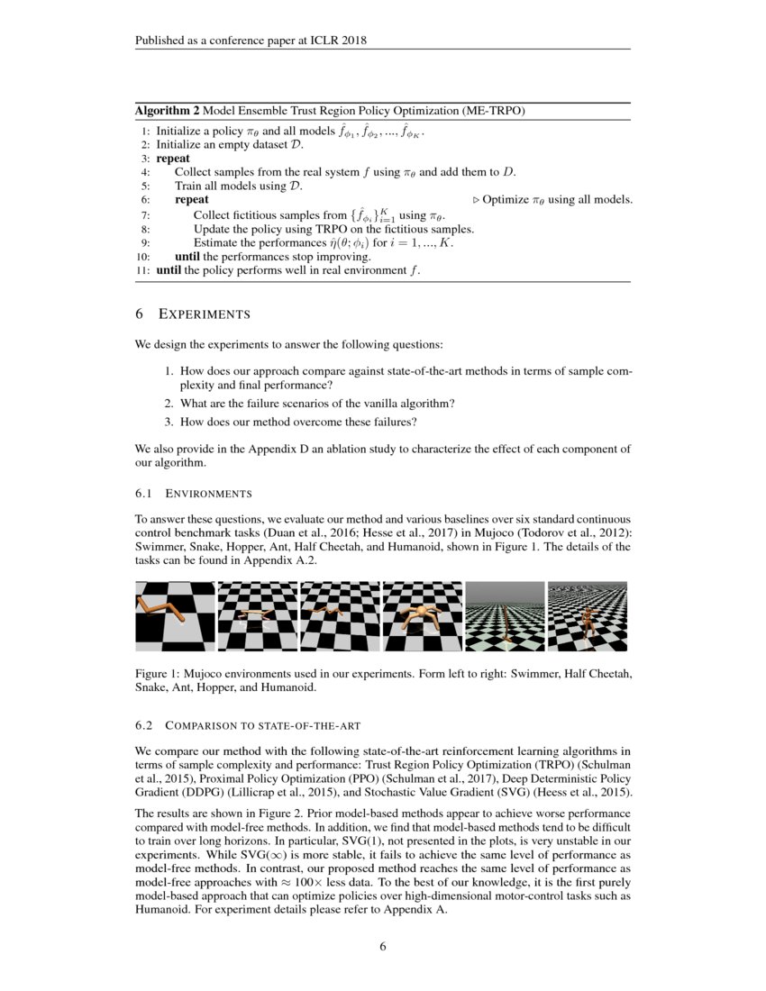 Model-Ensemble Trust-Region Policy Optimization | DeepAI