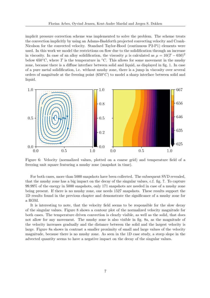 Model Order Reduction Of Solidification Problems Deepai