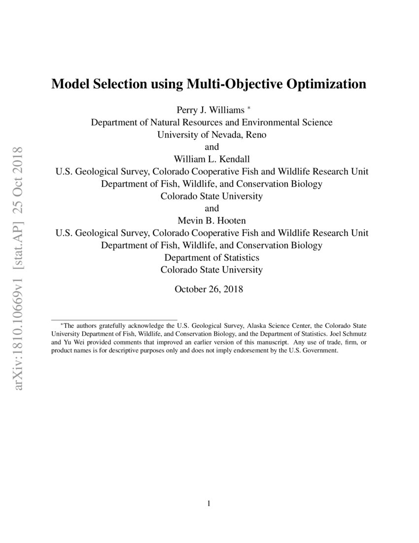 Model Selection Using Multi Objective Optimization Deepai 0101