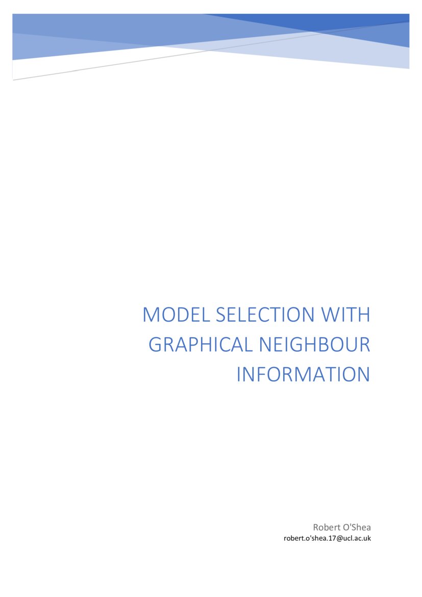 Model Selection With Graphical Neighbour Information | DeepAI