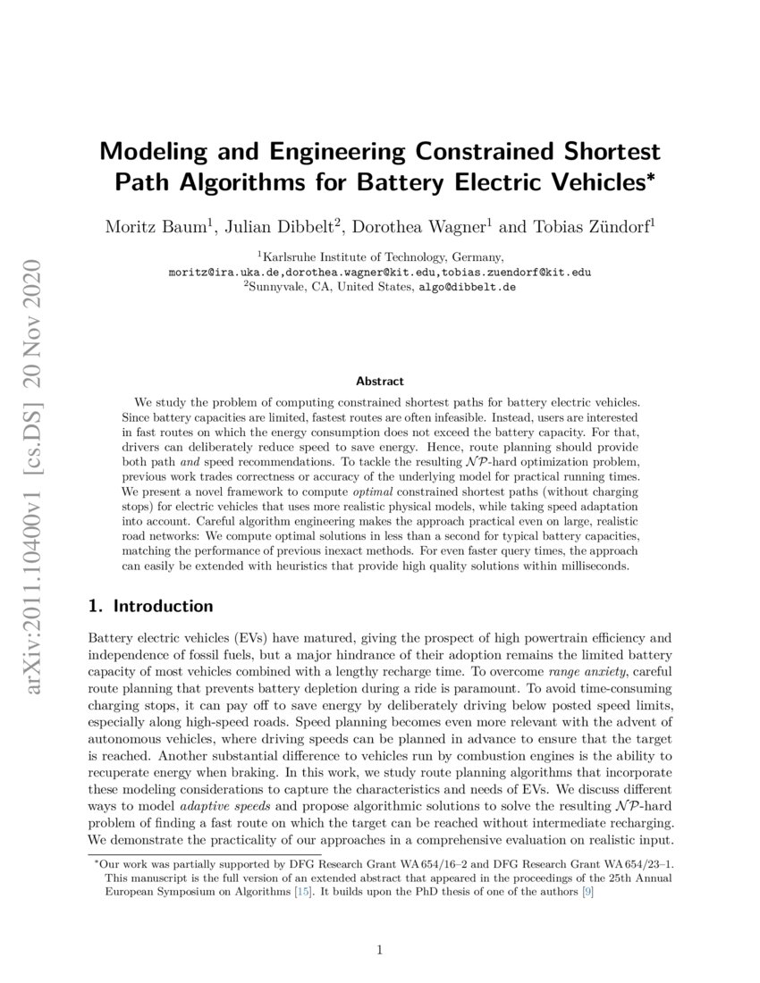 Modeling and Engineering Constrained Shortest Path Algorithms for ...