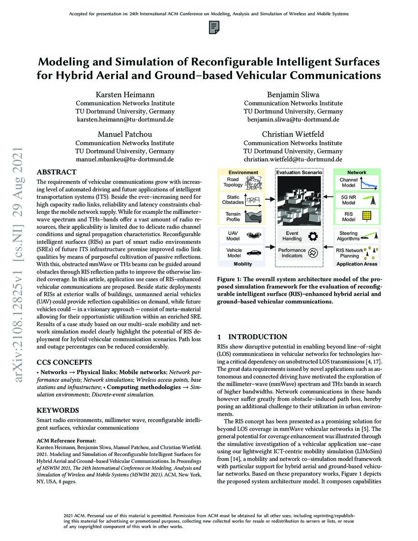 Modeling and Simulation of Reconfigurable Intelligent Surfaces for ... Modeling and Simulation of Reconfigurable Intelligent Surfaces for ...