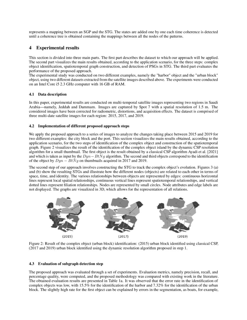 Modeling Complex Object Changes in Satellite Image Time-Series ... Modeling Complex Object Changes in Satellite Image Time-Series ...