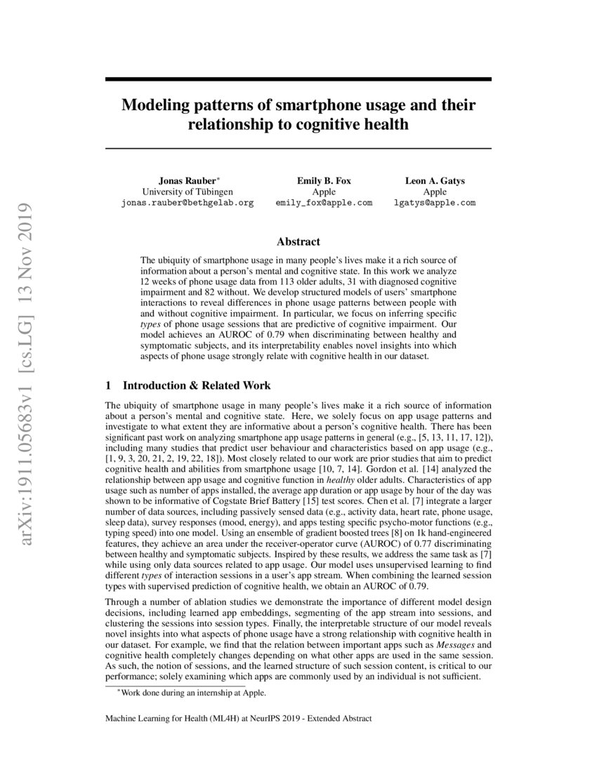 Modeling Patterns Of Smartphone Usage And Their Relationship To 4667