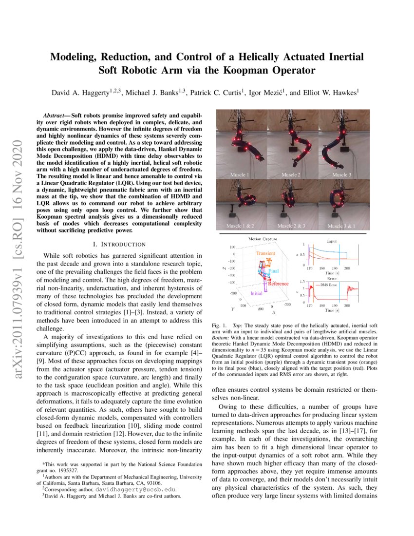 Modeling, Reduction, and Control of a Helically Actuated Inertial Soft Robotic Arm via the ...