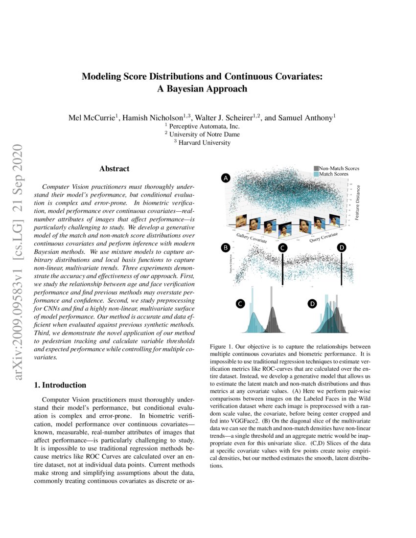Modeling Score Distributions And Continuous Covariates A Bayesian Approach Deepai