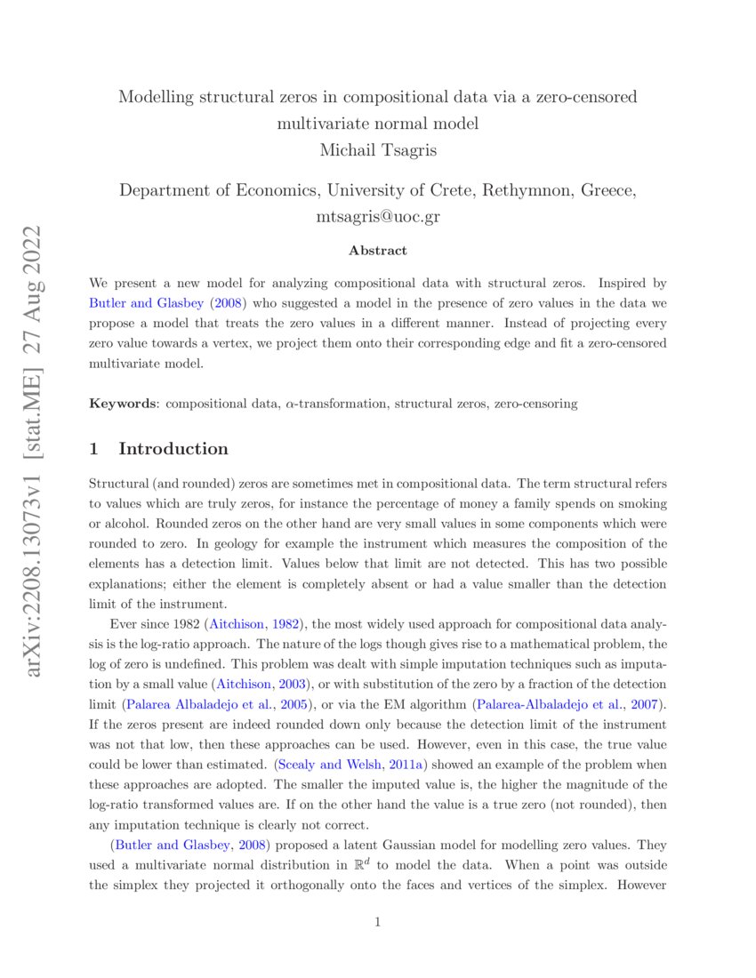 Modelling Structural Zeros In Compositional Data Via A Zero Censored Multivariate Normal Model