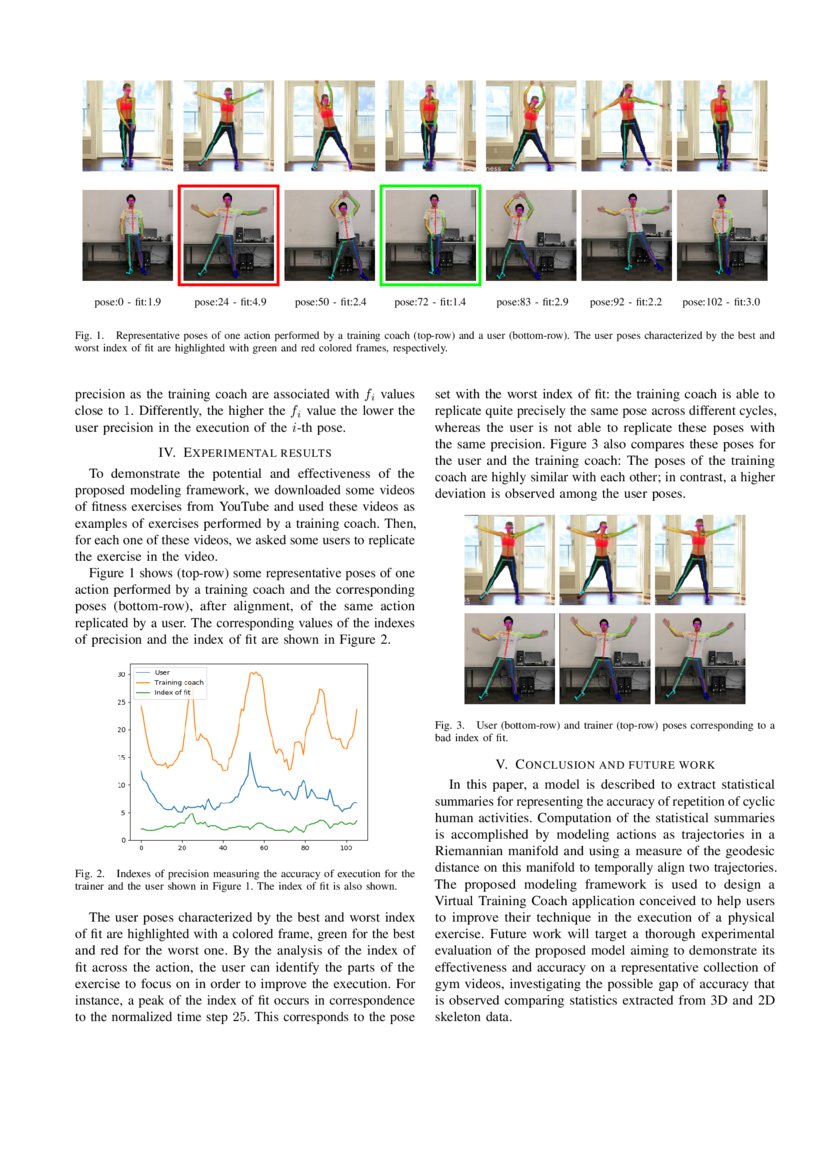 Modelling the Statistics of Cyclic Activities by Trajectory Analysis on ...