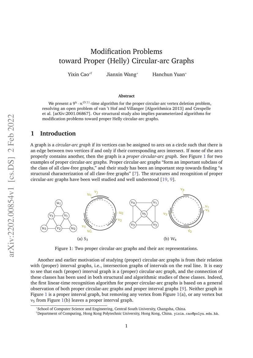 Modification Problems toward Proper (Helly) Circular-arc Graphs | DeepAI