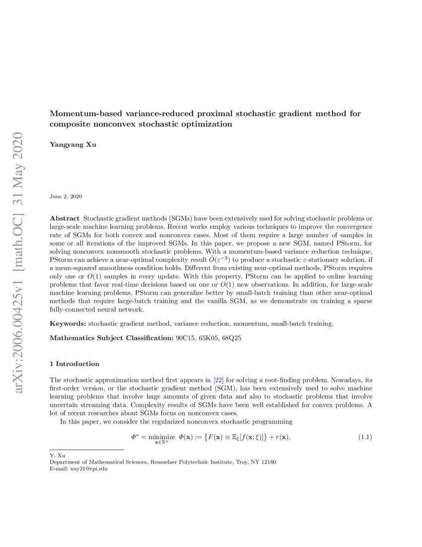 Momentum Based Variance Reduced Proximal Stochastic Gradient Method For Composite Nonconvex