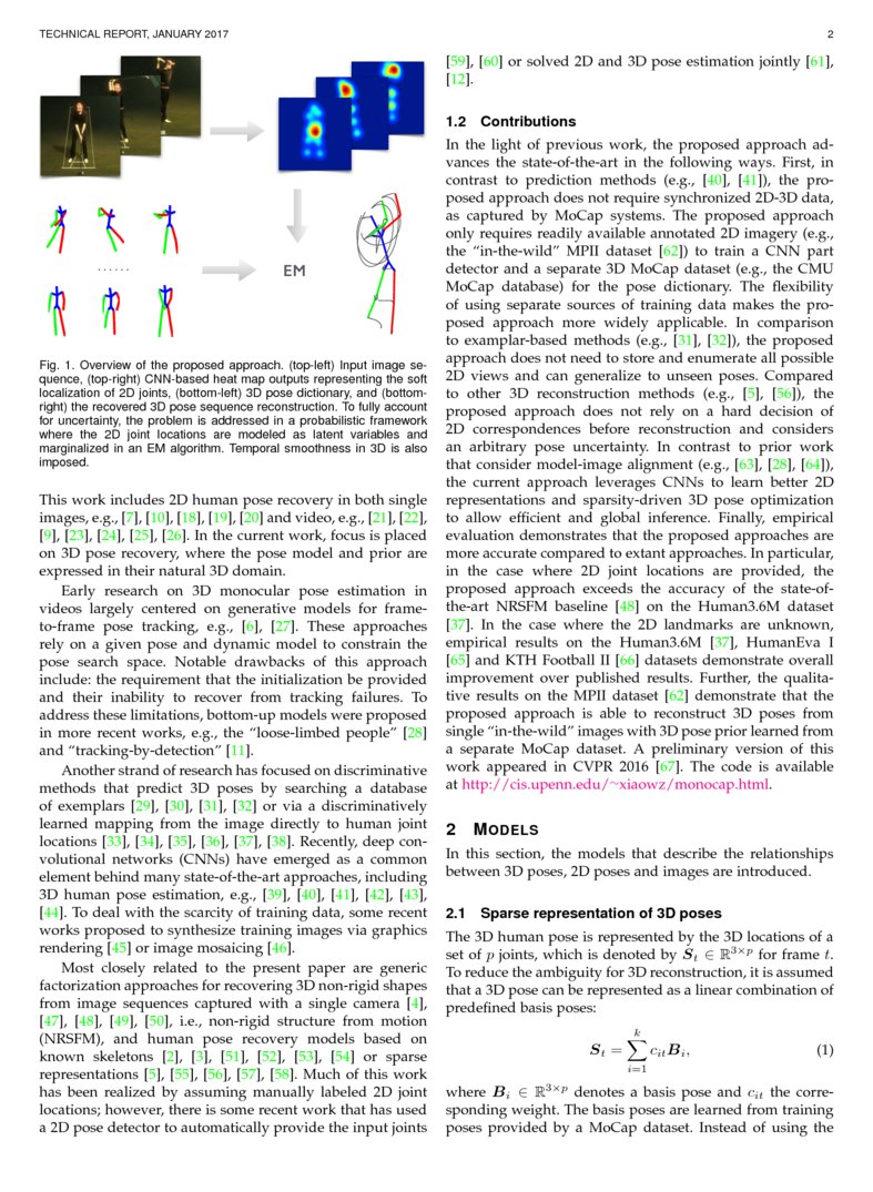 MonoCap: Monocular Human Motion Capture using a CNN Coupled with a ...