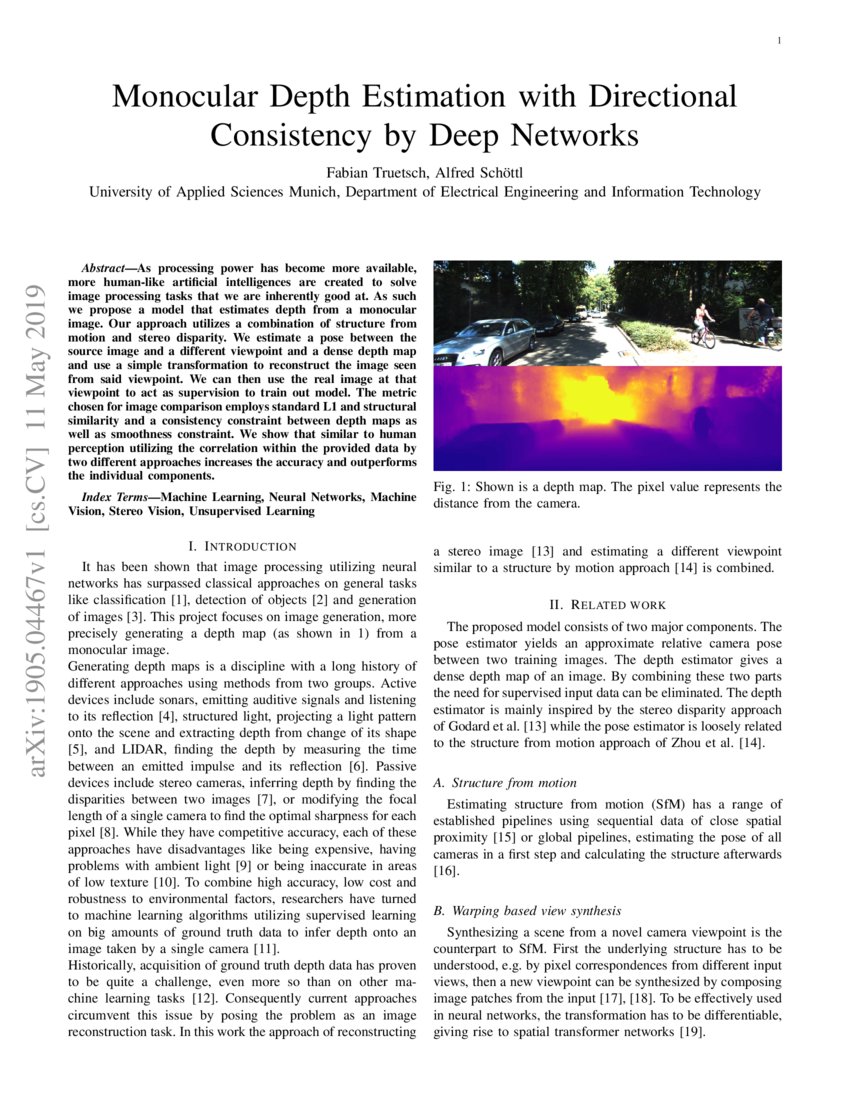 Monocular Depth Estimation With Directional Consistency By Deep