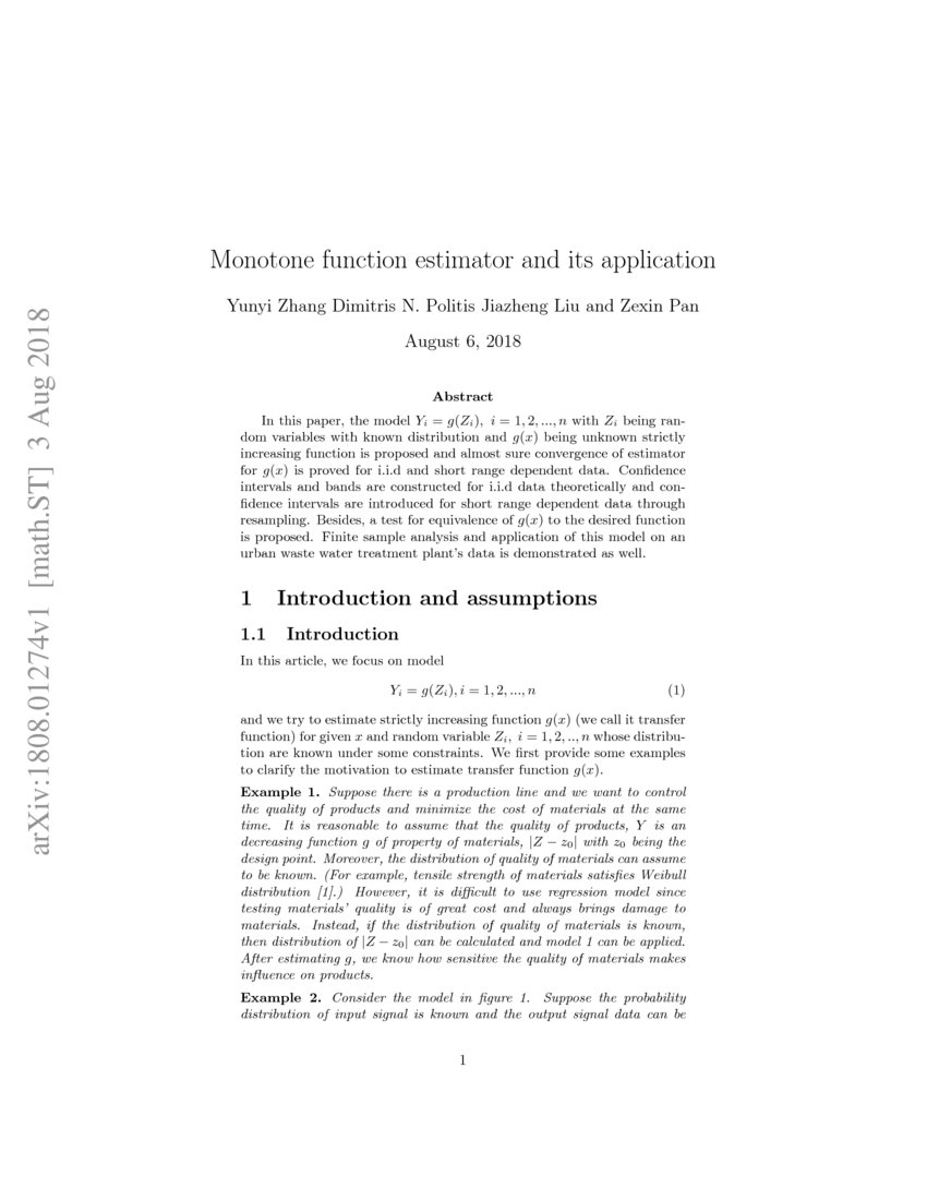 Monotone Function Estimator And Its Application Deepai