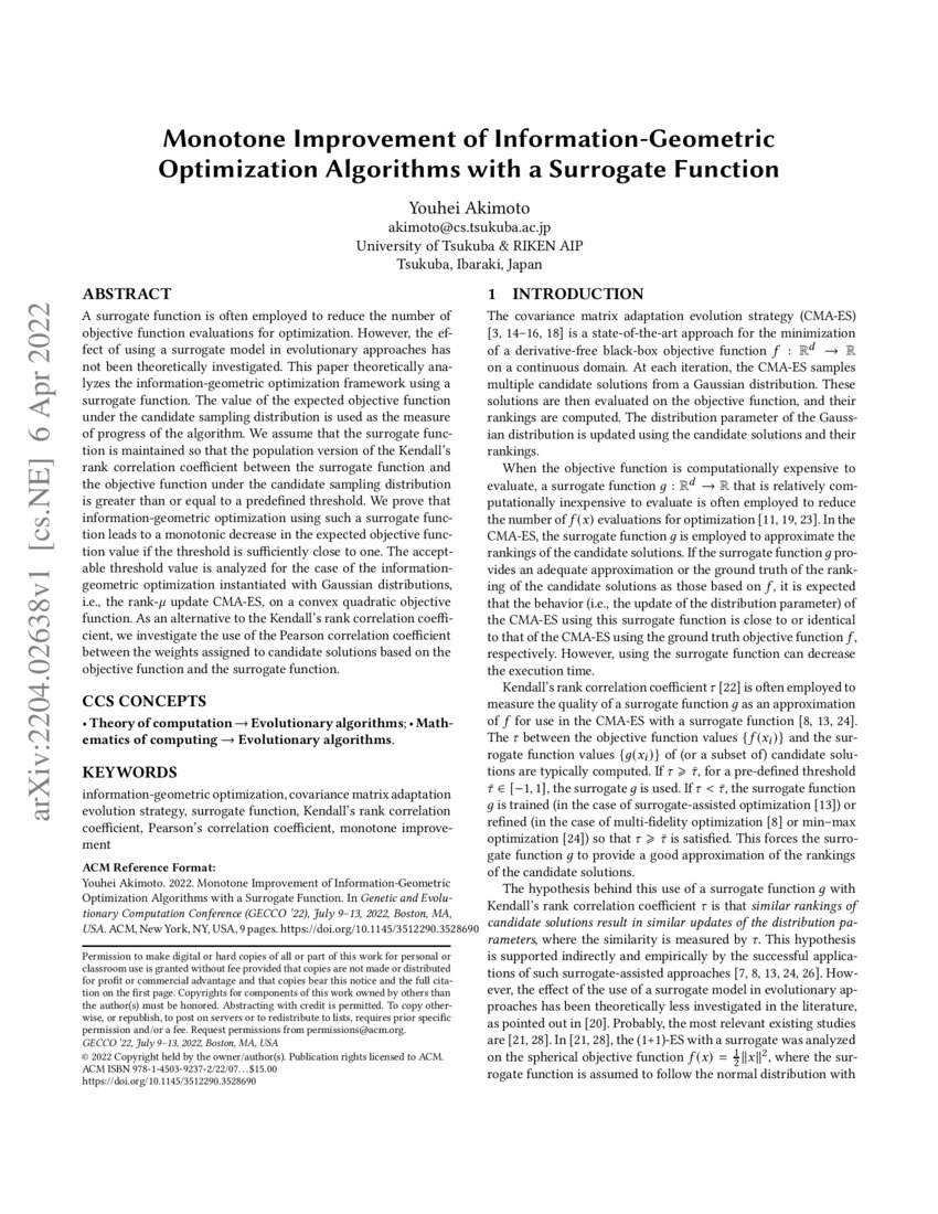 Monotone Improvement of Information-Geometric Optimization Algorithms with a Surrogate Function ...