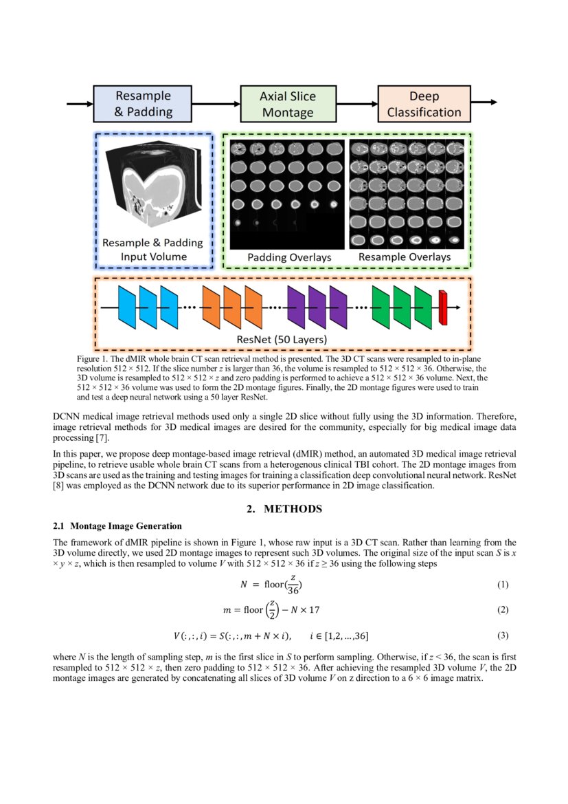 Montage based 3D Medical Image Retrieval from Traumatic Brain Injury Cohort using Deep ...