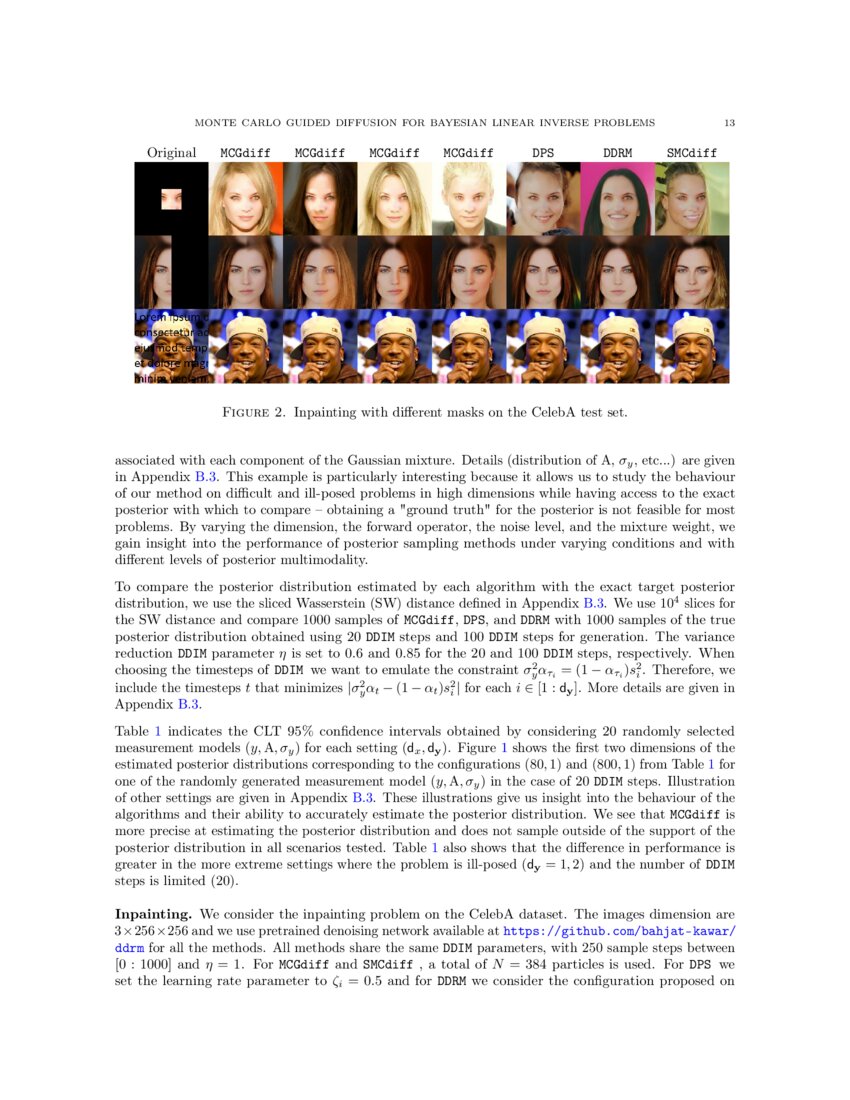 Monte Carlo guided Diffusion for Bayesian linear inverse problems | DeepAI Monte Carlo guided Diffusion for Bayesian linear inverse problems | DeepAI
