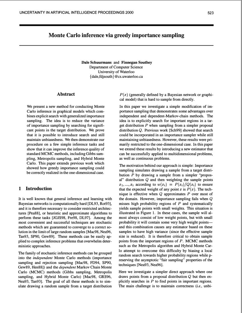 Monte Carlo Inference via Greedy Importance Sampling | DeepAI