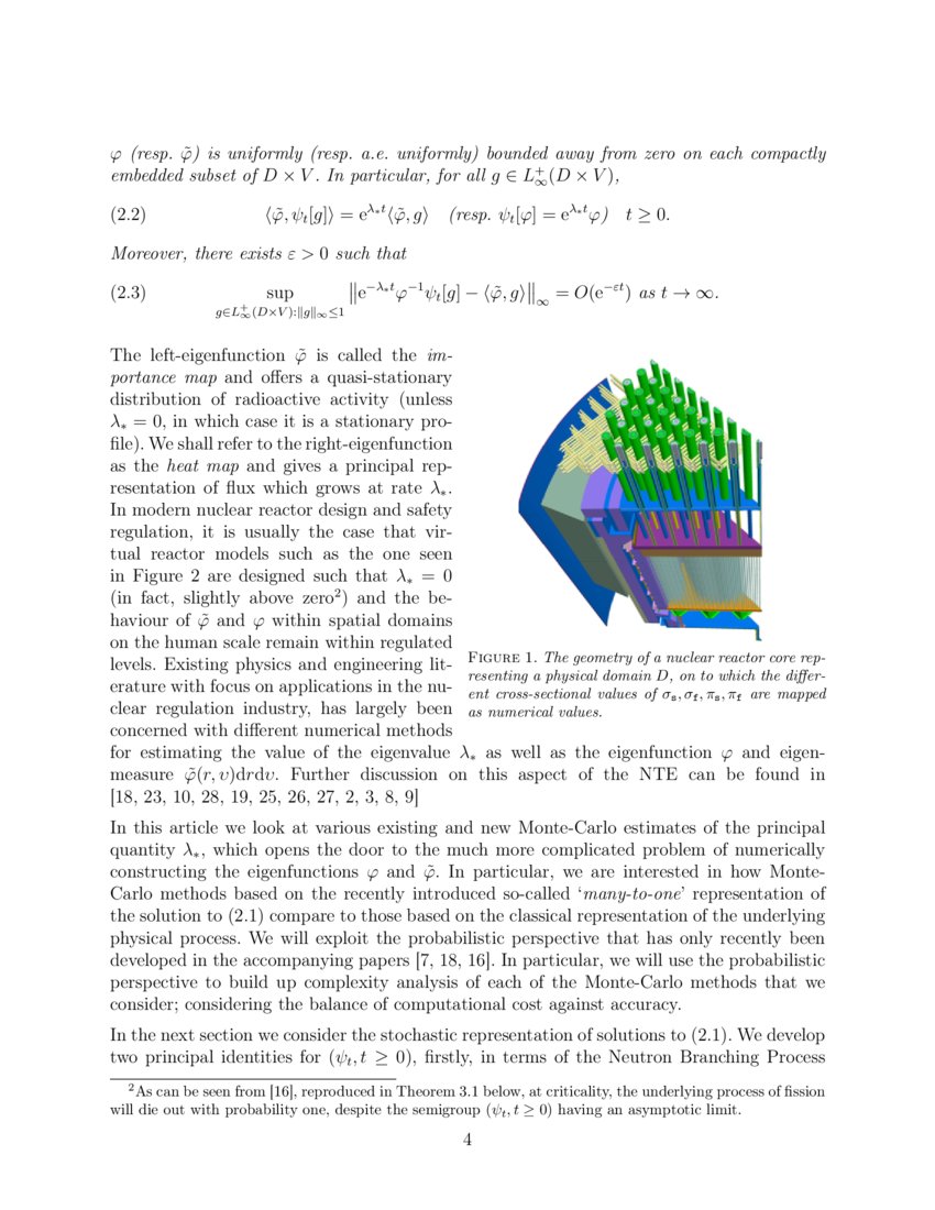 Monte-Carlo Methods for the Neutron Transport Equation | DeepAI