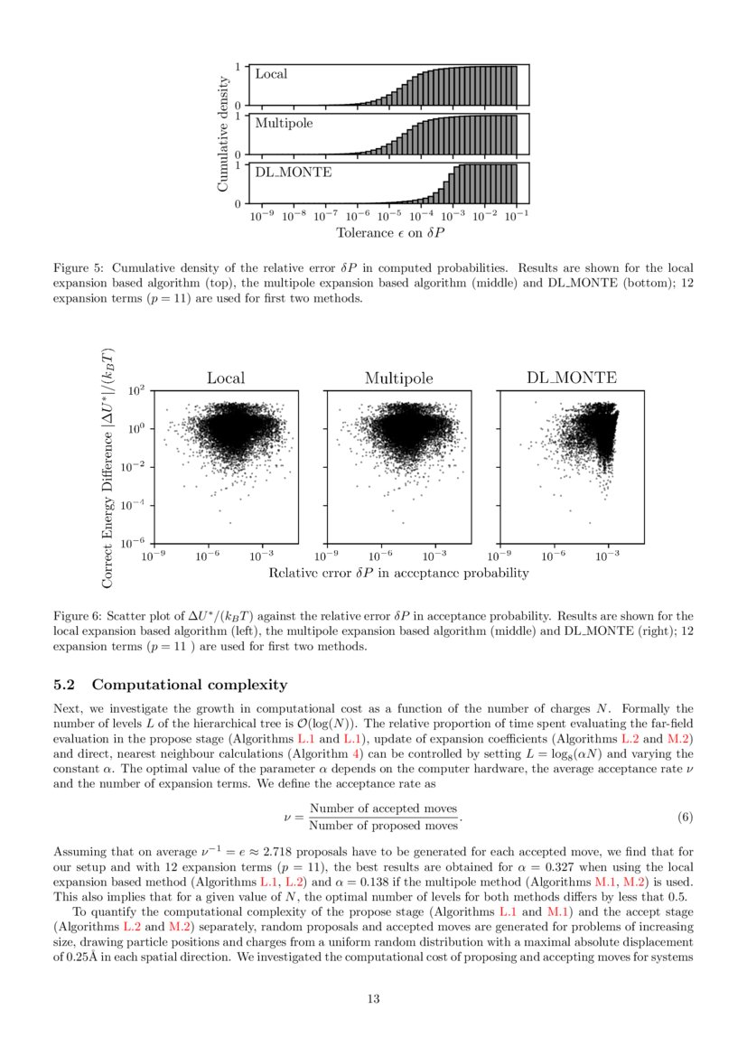 Monte Carlo simulations of interacting particles with fast and accurate ...
