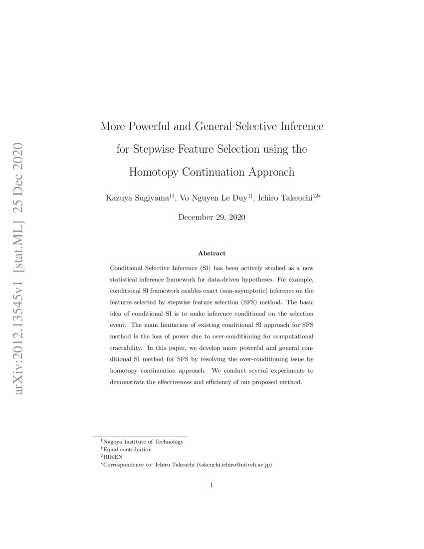 More Powerful And General Selective Inference For Stepwise Feature Selection Using The Homotopy