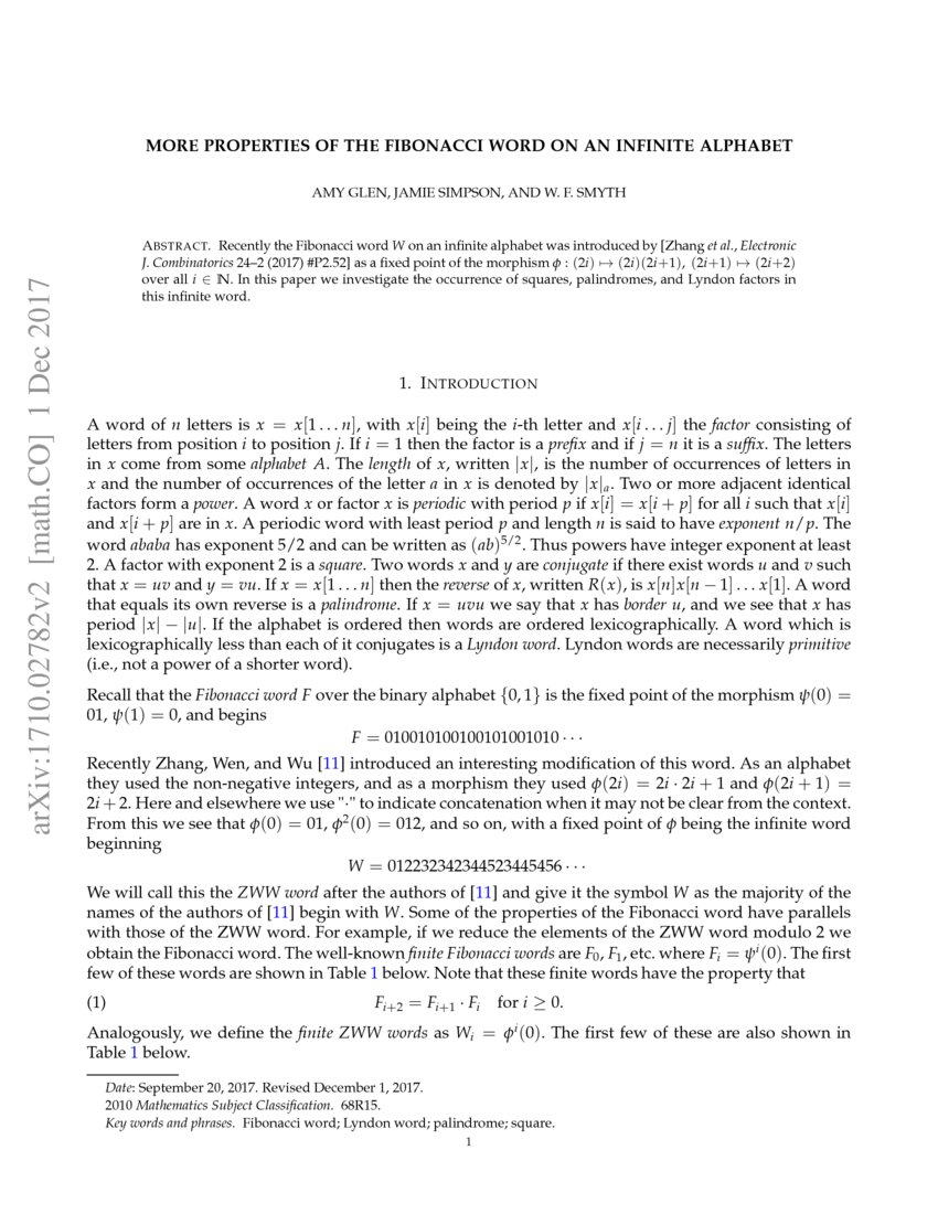 More properties of the Fibonacci word on an infinite alphabet | DeepAI