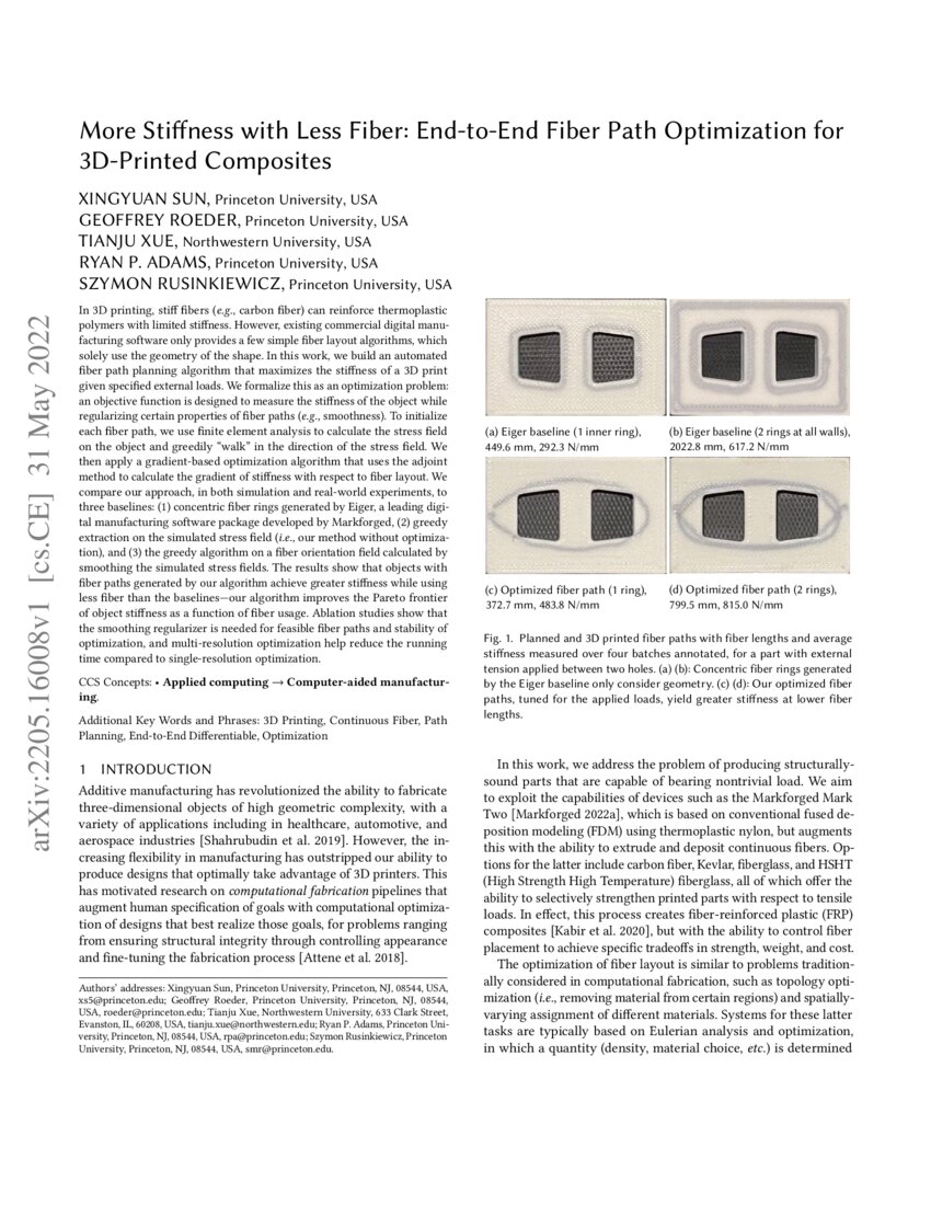 More Stiffness with Less Fiber: End-to-End Fiber Path Optimization for ...