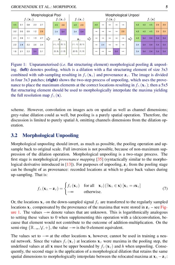MorphPool: Efficient Non-linear Pooling Unpooling in CNNs | DeepAI