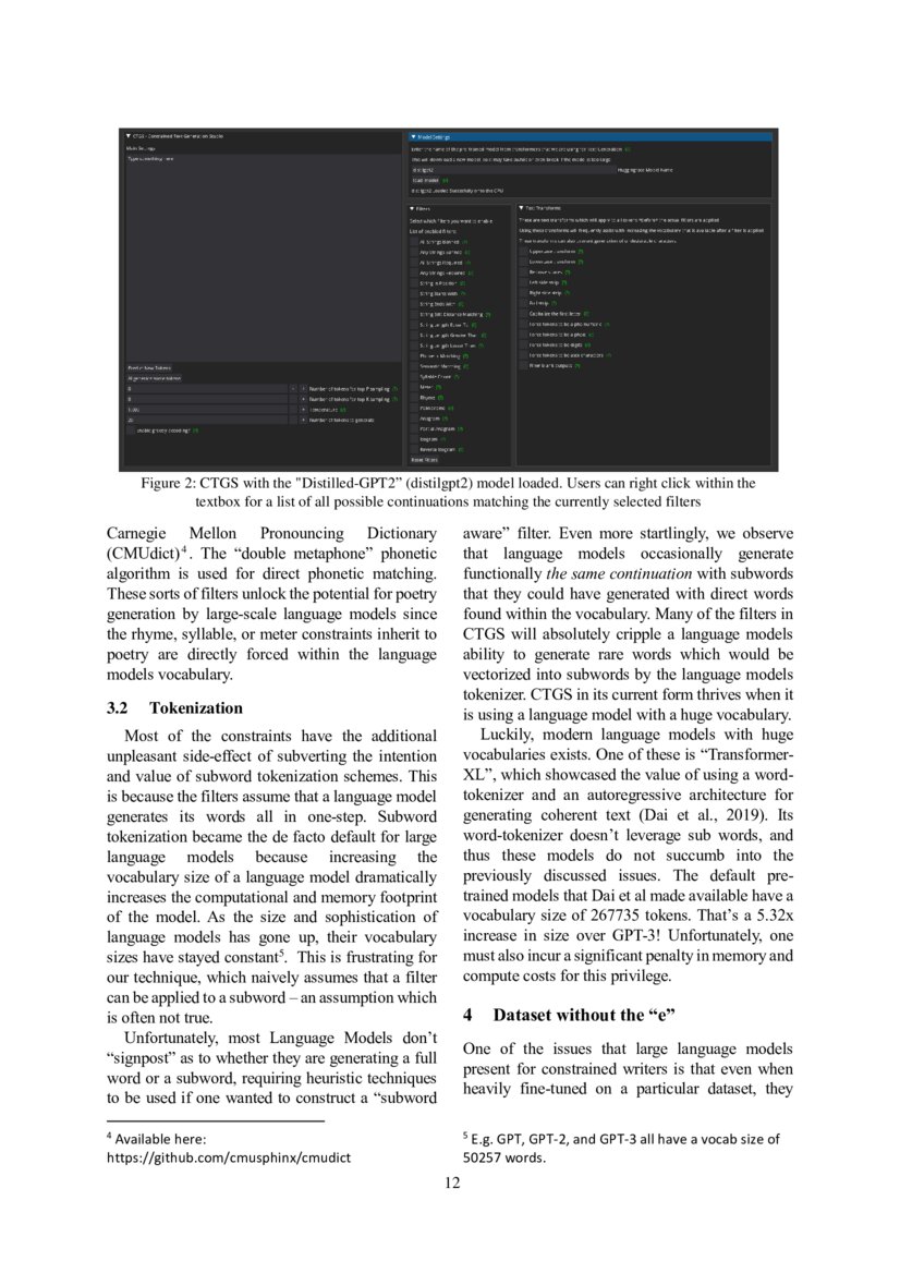 Most Language Models can be Poets too: An AI Writing Assistant and Constrained Text Generation ...