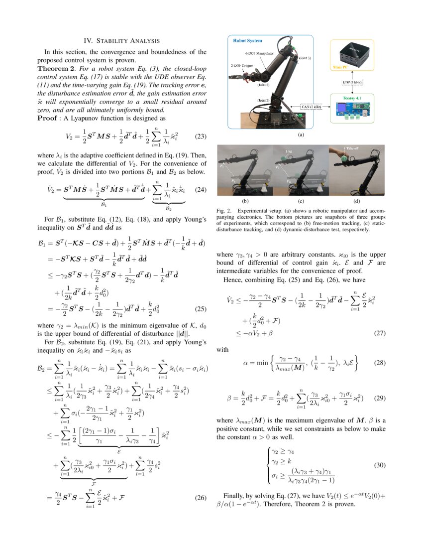 Motion Control Based On Disturbance Estimation And Time Varying Gain