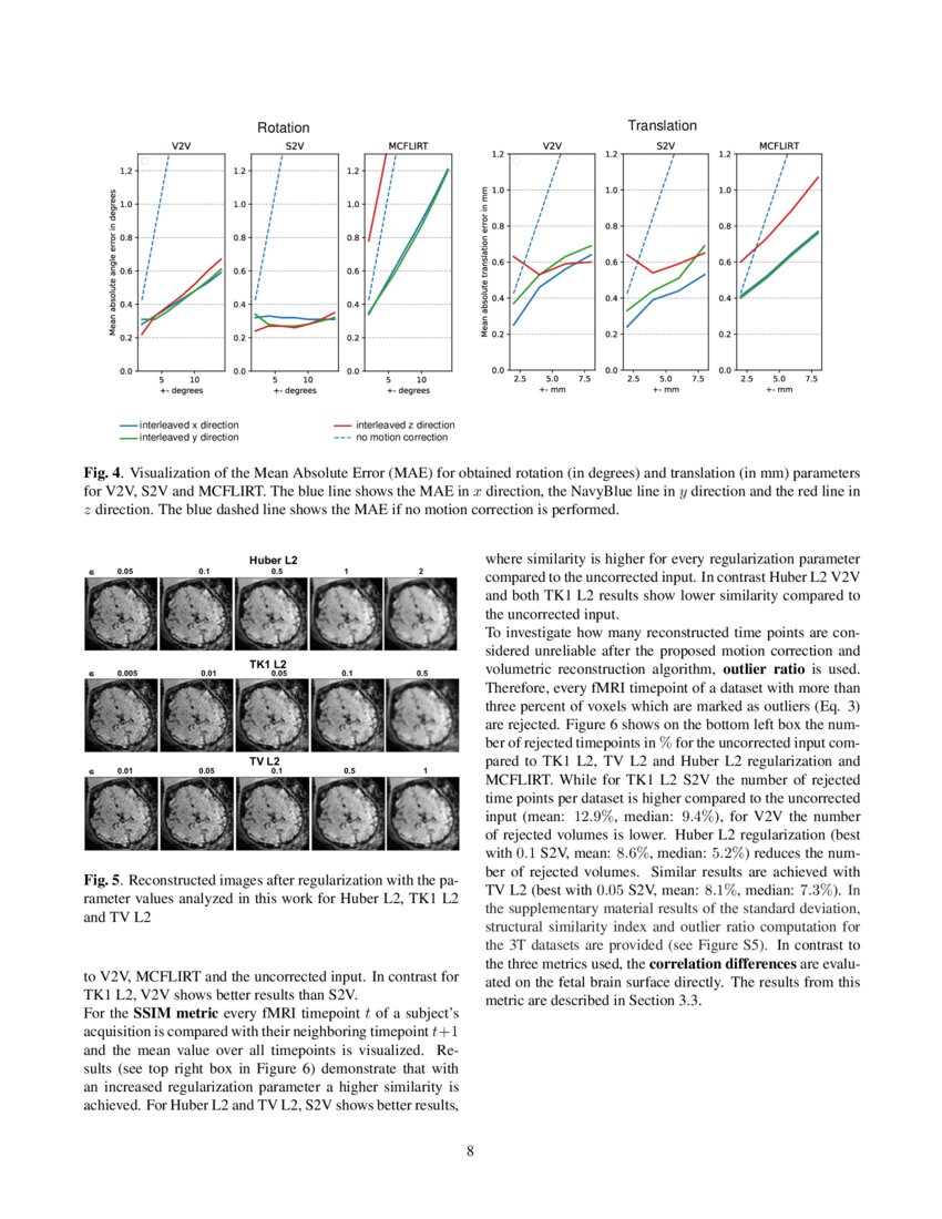 Motion Correction and Volumetric Reconstruction for Fetal Functional ...