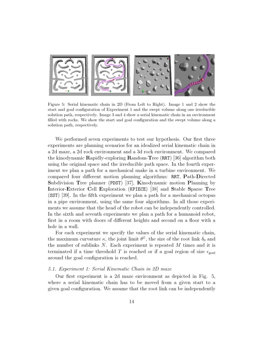 Motion Planning in Irreducible Path Spaces | DeepAI