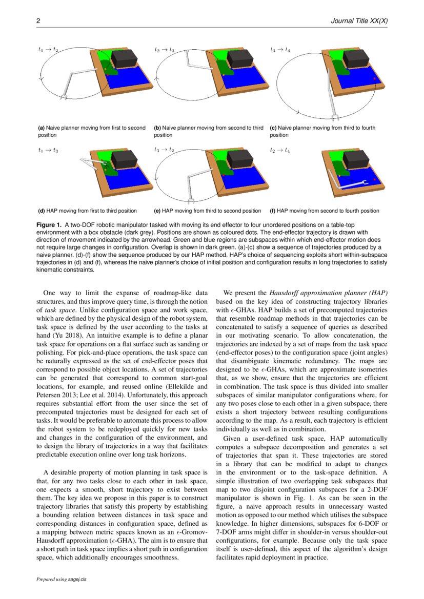 Motion planning in task space with Gromov-Hausdorff approximations | DeepAI