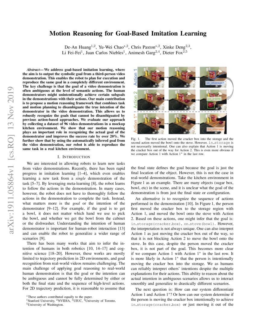 Motion Reasoning For Goal Based Imitation Learning Deepai