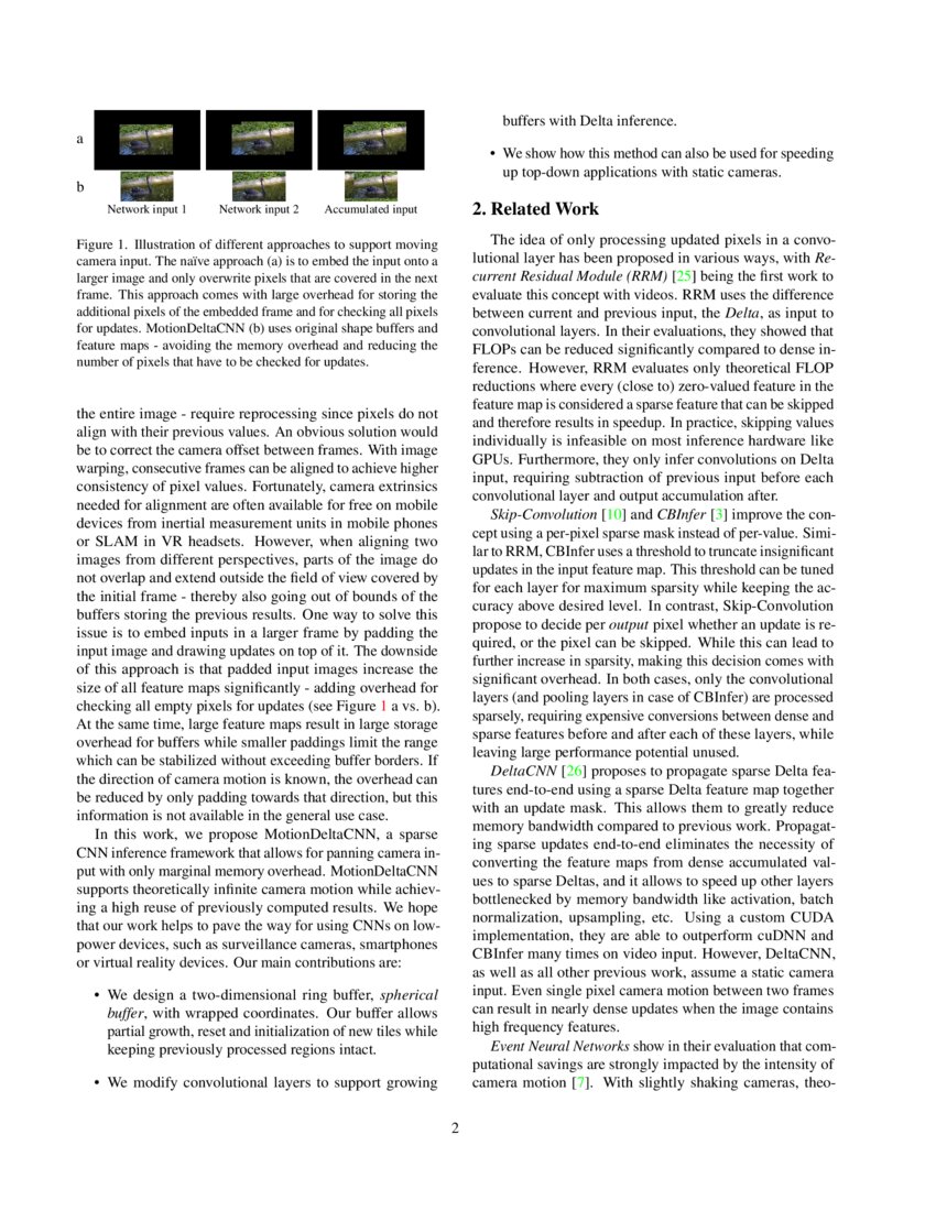 Motiondeltacnn Sparse Cnn Inference Of Frame Differences In Moving Camera Videos Deepai 7834