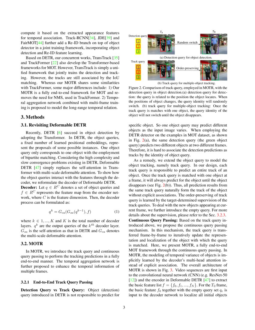 MOTR: End-to-End Multiple-Object Tracking with TRansformer | DeepAI
