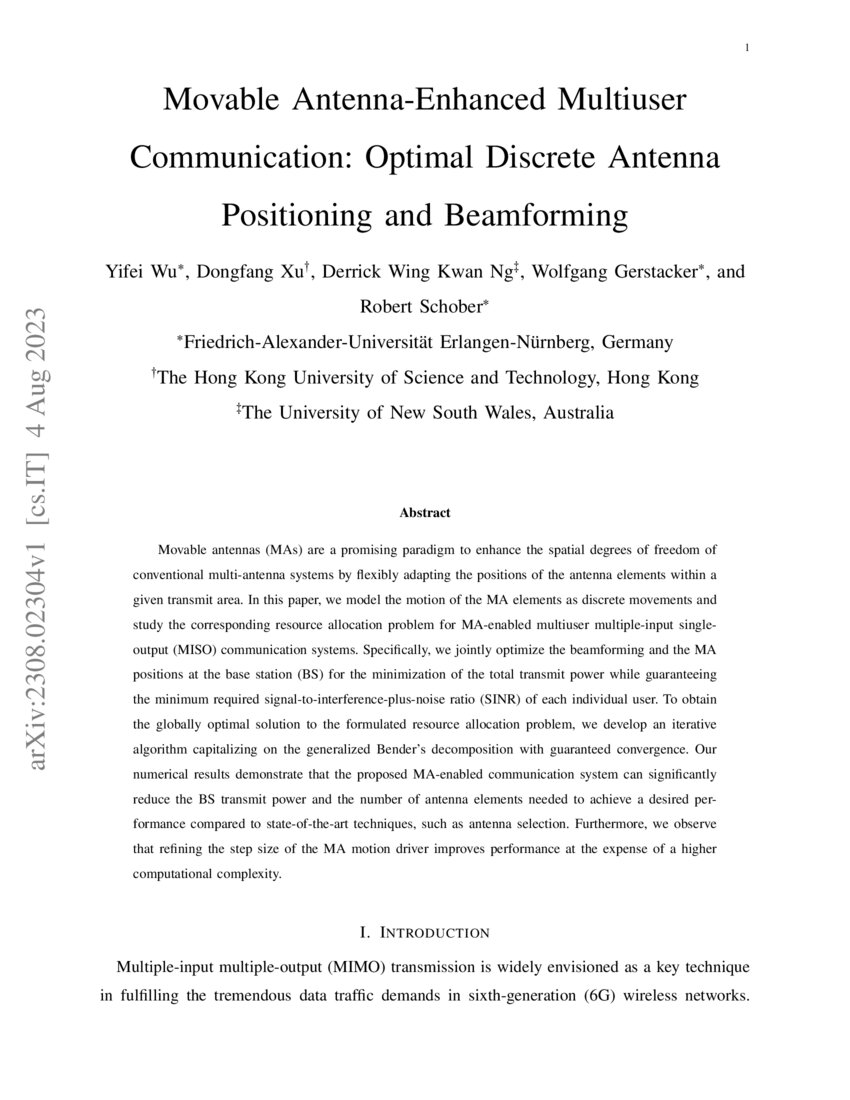 Movable Antenna-Enhanced Multiuser Communication: Optimal Discrete Antenna Positioning and ...